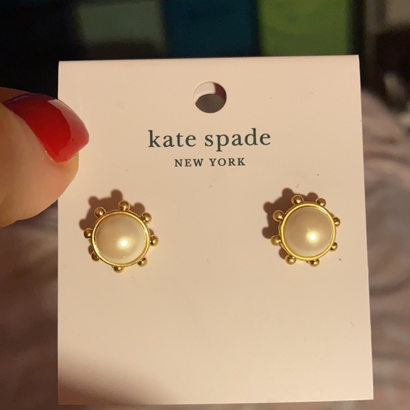 kate spade | Jewelry | Kate Spade Flying Colors Bezel Stud Earrings ...